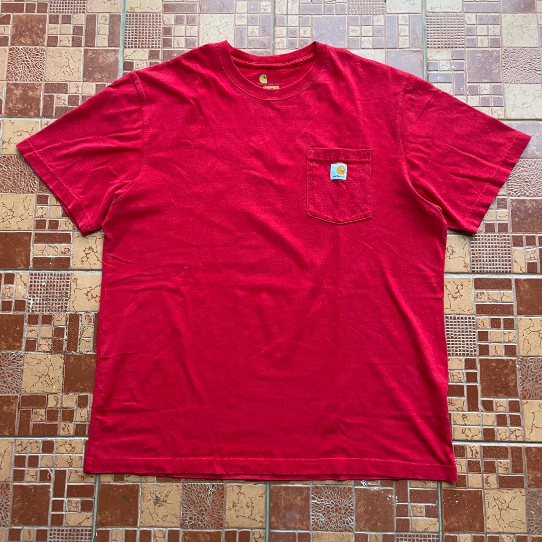 Carhartt k87 red pocket tee, Men's Fashion, Tops & Sets, Tshirts & Polo ...