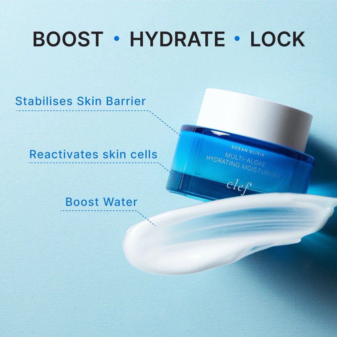 CLEF OCEAN ELIXIR MULTI-ALGAE HYDRATING MOISTURISER (15G), Beauty ...