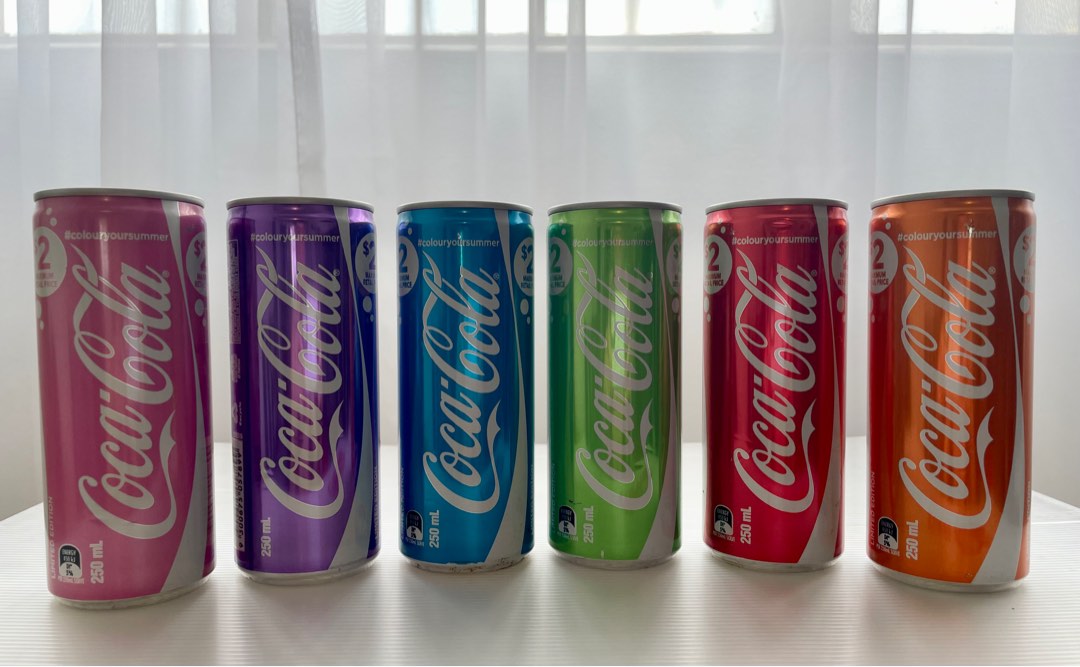 Coca-Cola Colour your Summer Cans 250ml. Full, Hobbies & Toys ...