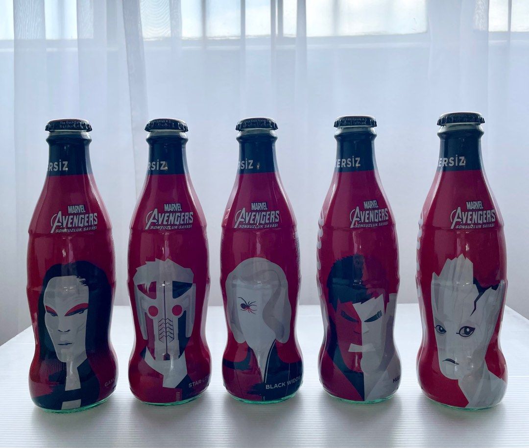 Coca-Cola Marvel Avengers Infinity War Wrapped Glass Bottle. Empty ...