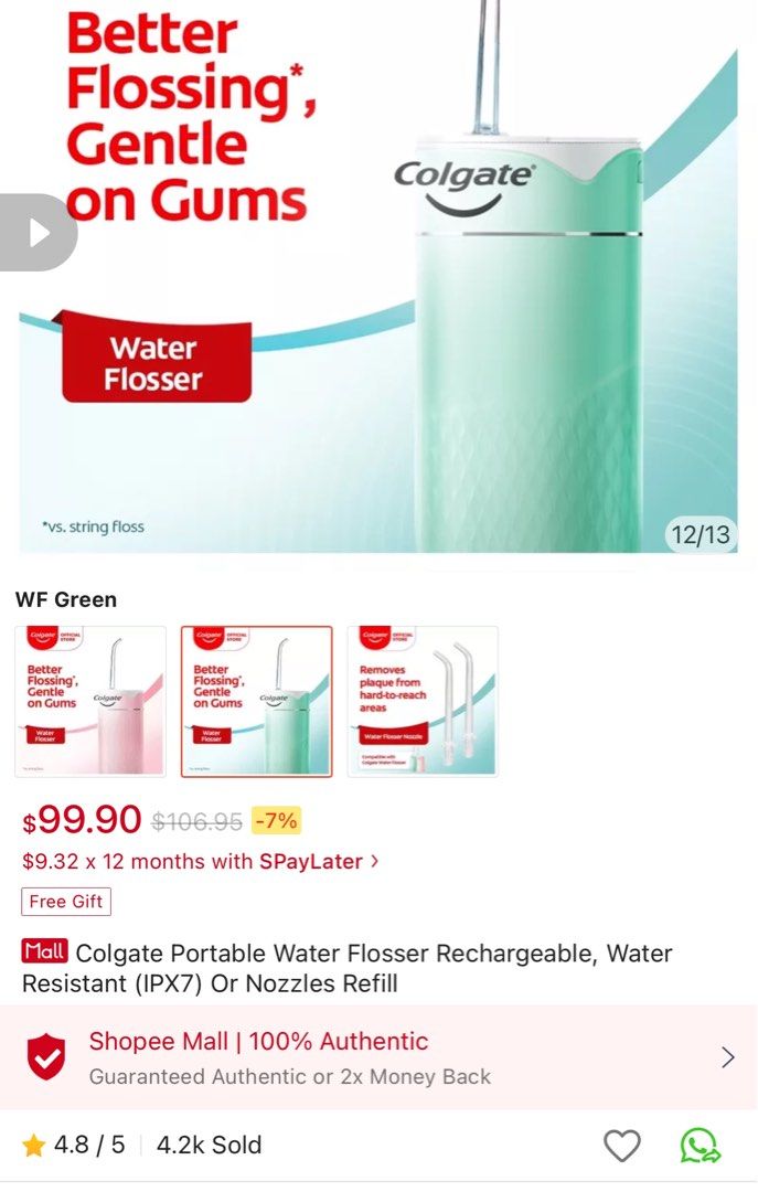 Colgate water flosser, Beauty & Personal Care, Oral Care on Carousell