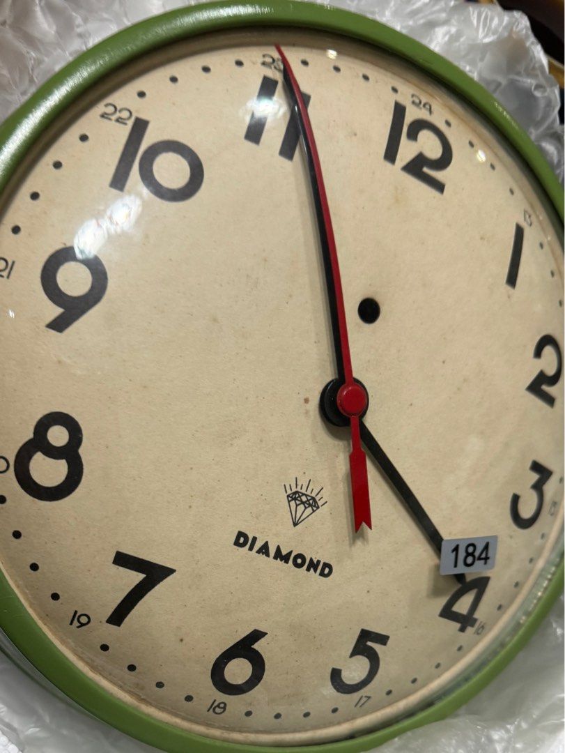 Converted 21.5 cm Paper Dial Diamond Clock, Furniture & Home Living ...