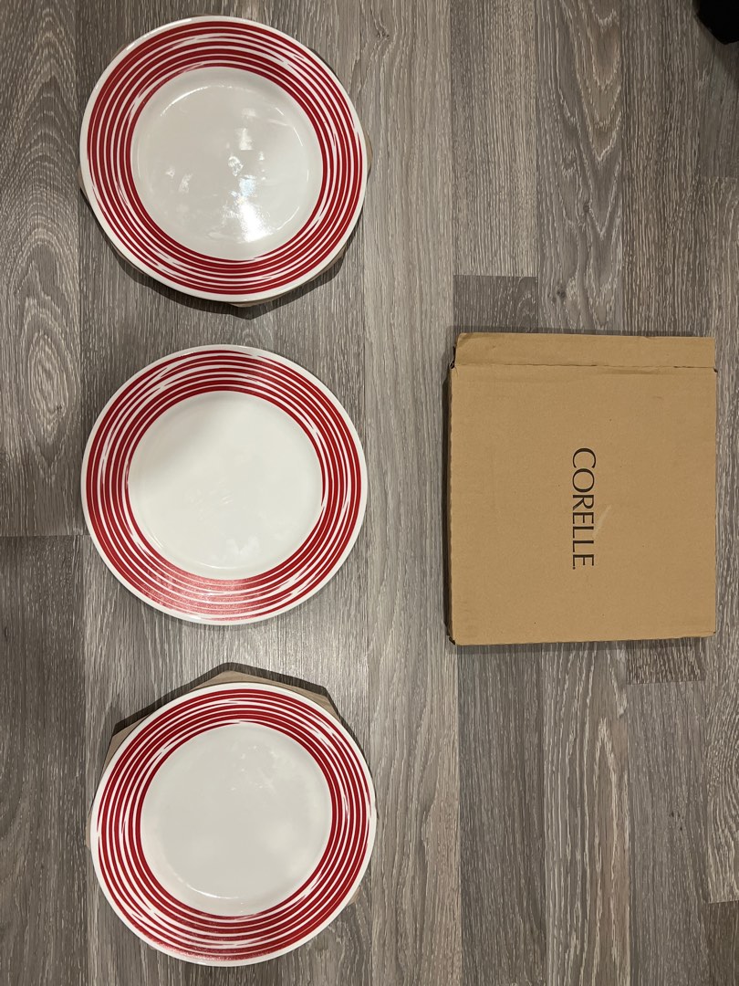 Corelle 27cm plates x 3, Furniture & Home Living, Kitchenware ...