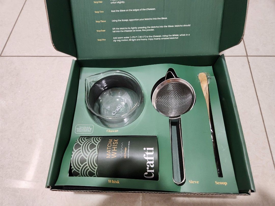 Crafti Matcha Starter Kit, Health & Nutrition, Health Supplements ...