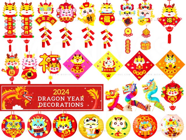 Creative 2024 Dragon Year CNY Decorations DIY Crafting Chinese New Year ...