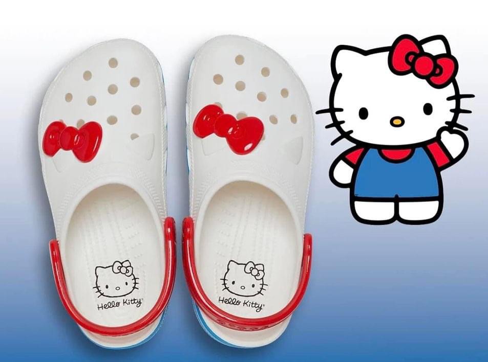 CROCS x Sanrio Hello Kitty Classic, Women's Fashion, Footwear, Flats ...