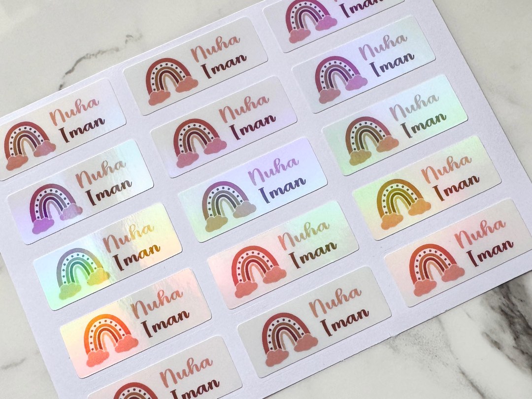 Custom name stickers/labels, Hobbies & Toys, Stationery & Craft ...