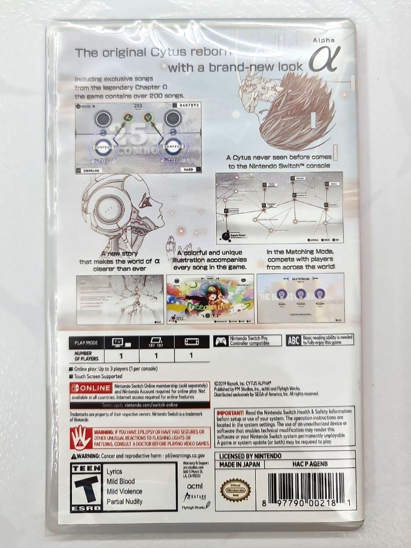 Cytus Alpha *Brand New and Sealed* (Teen / Rayark PM Studios/ Action ...
