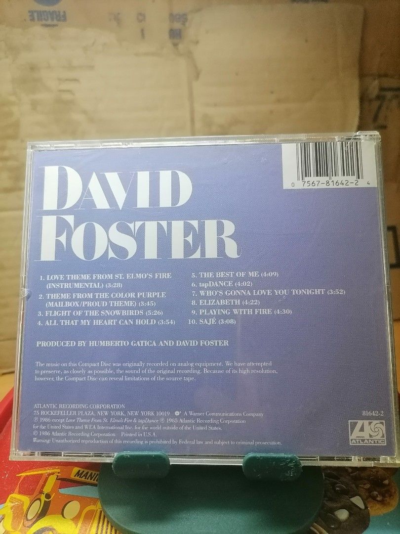 DAVID FOSTER, Hobbies & Toys, Music & Media, CDs & DVDs on Carousell