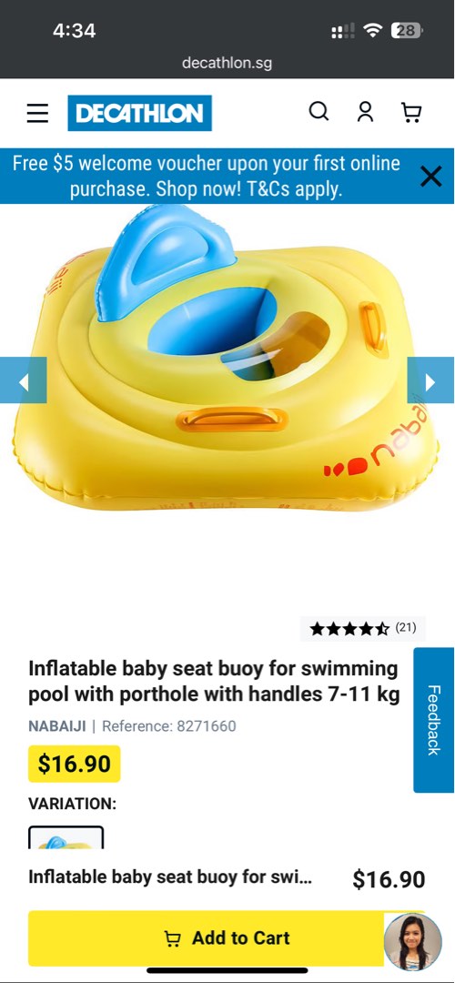 Decathlon baby inflatable float, Babies & Kids, Infant Playtime on ...