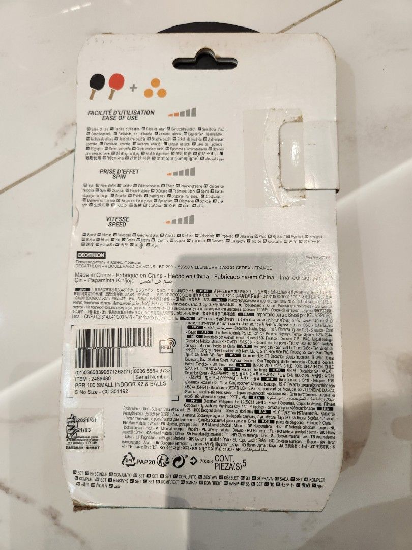 Decathlon Table Tennis Set, Sports Equipment, Sports & Games, Racket ...