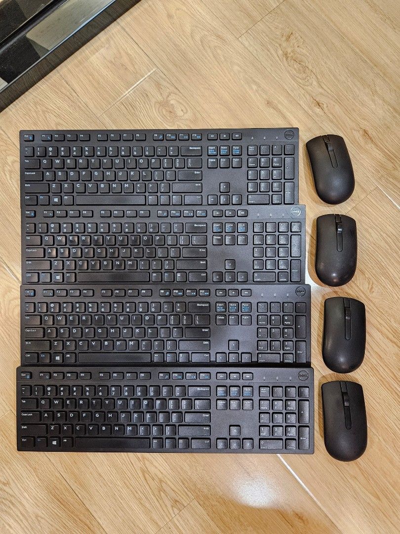 Dell wireless keyboard (wk636) and mouse (wm116) 4 sets available ...