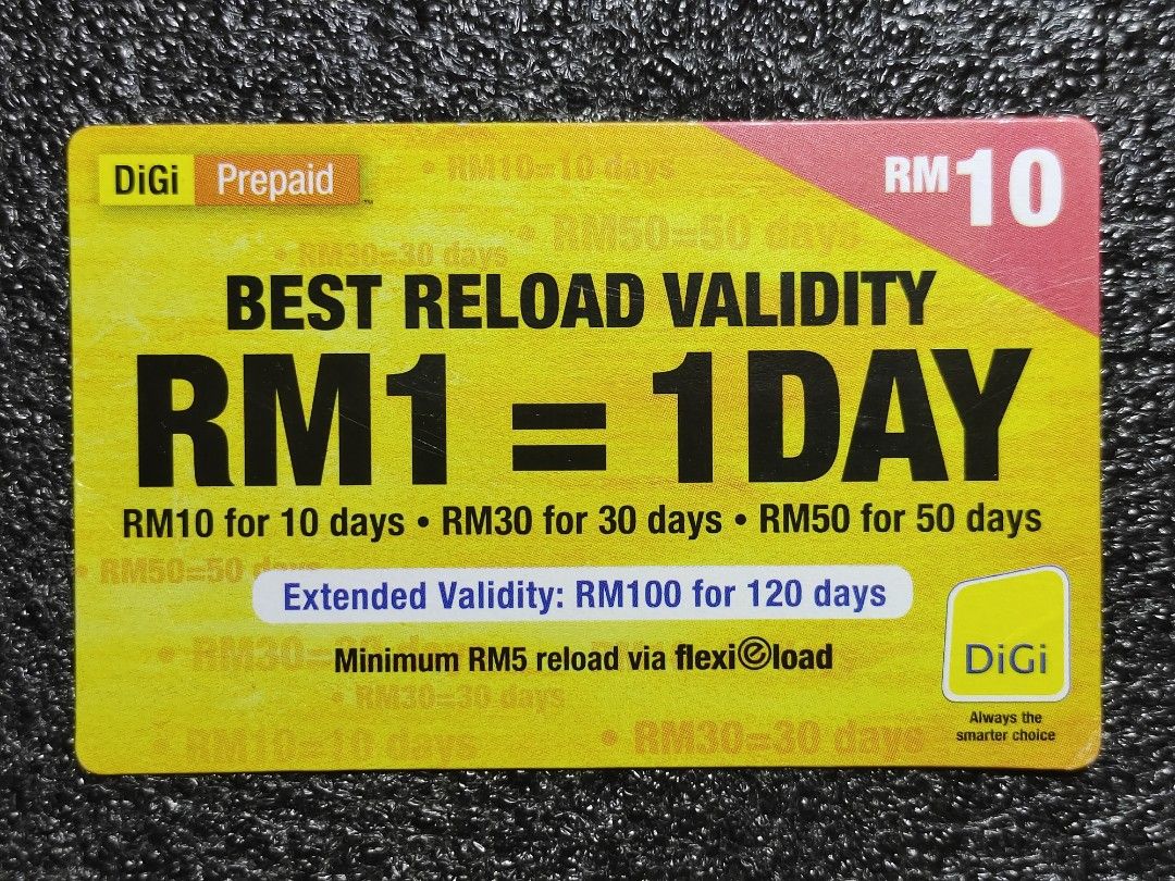 DiGi Prepaid RM10 Used Reload Card, Hobbies & Toys, Collectibles ...
