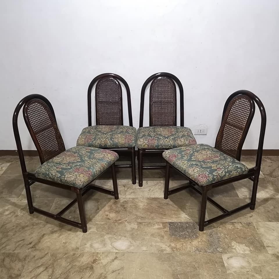 Dining set 4 seater KOSUGA solihiya rattan chair SALE 9600 (less 300 sf ...