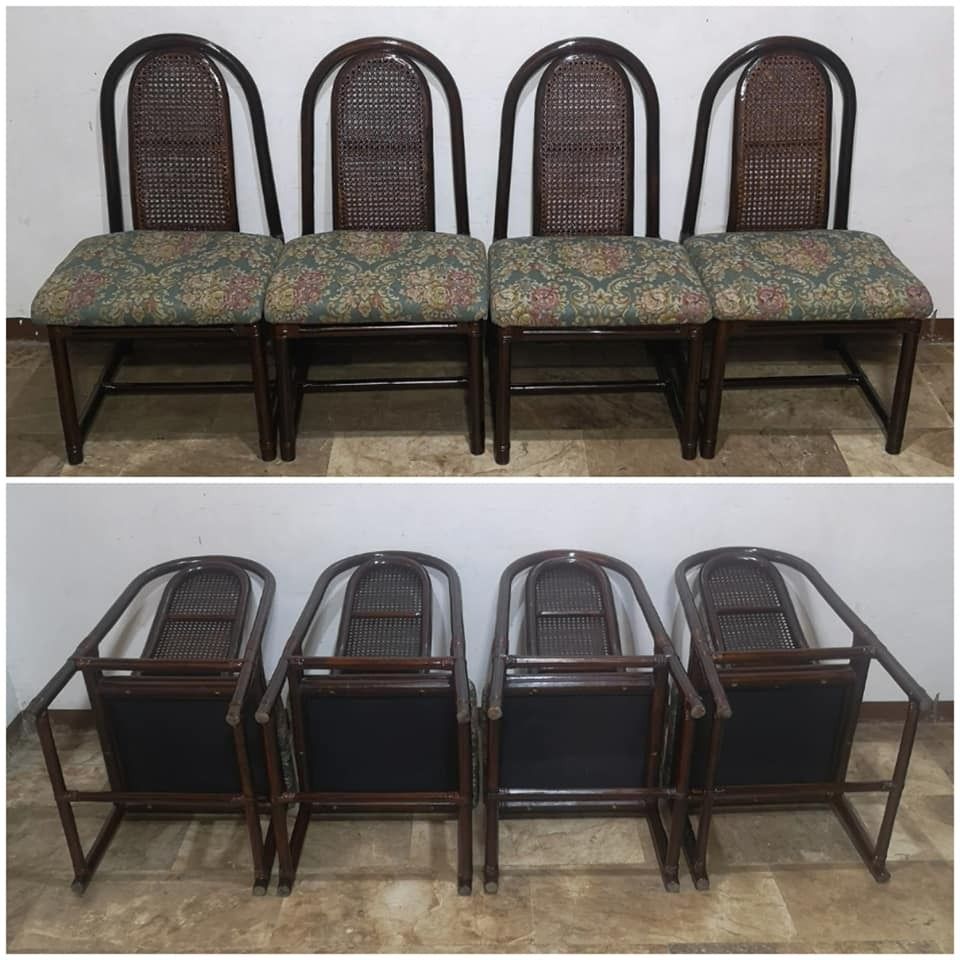 Dining set 4 seater KOSUGA solihiya rattan chair SALE 9600 (less 300 sf ...