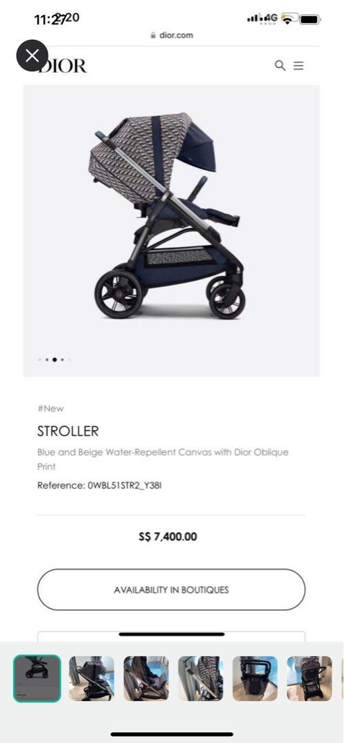 Dior Stroller - 100% authentic, Babies & Kids, Going Out, Strollers on ...