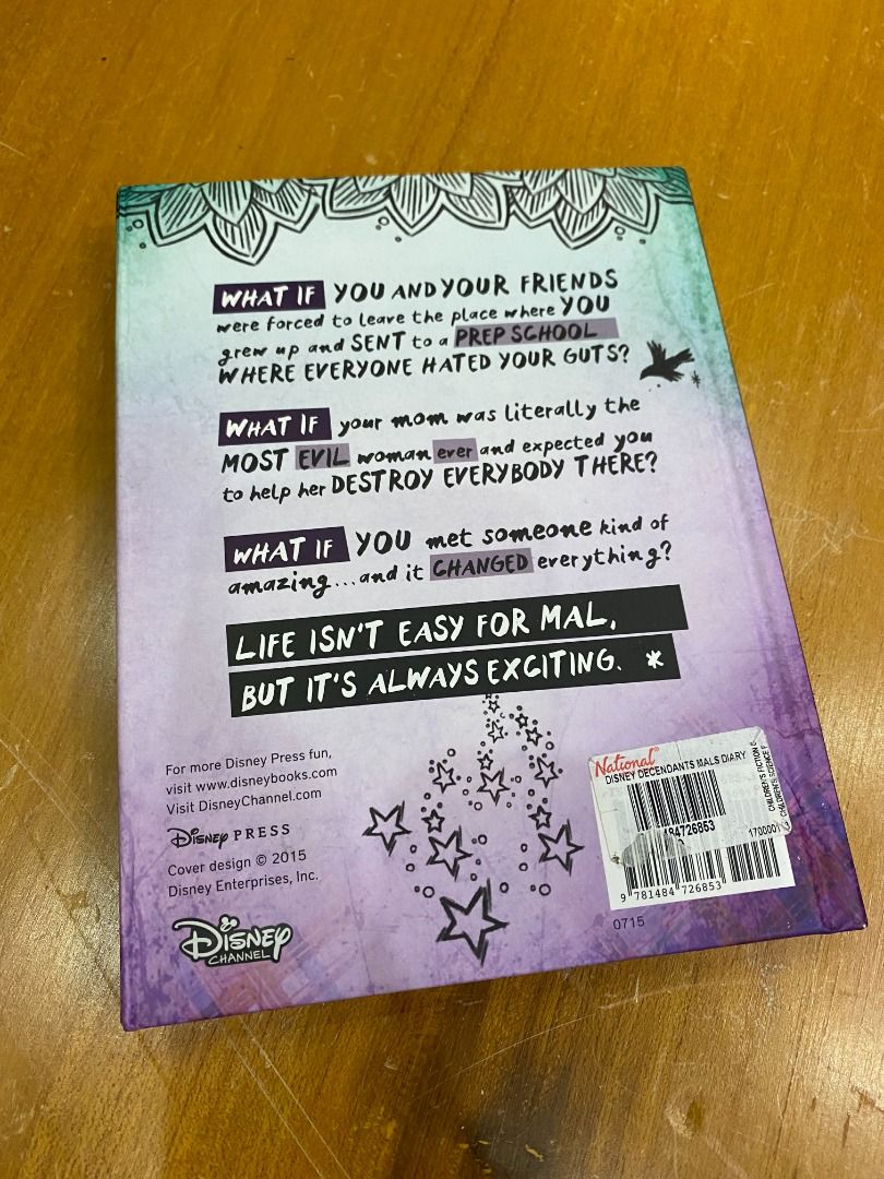 Disney Descendants Mal’s Diary hard cover book, Hobbies & Toys, Books ...