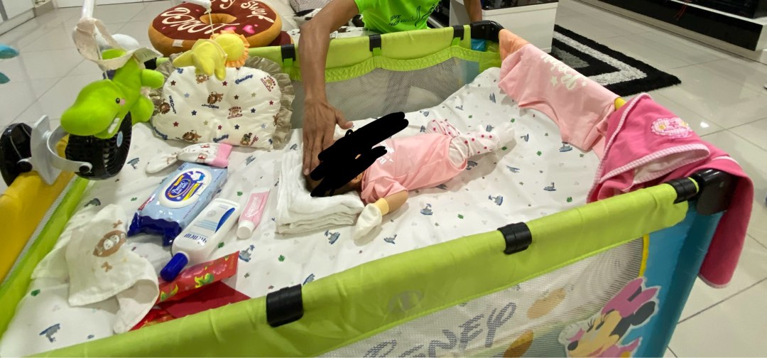 Disney Mickey Baby Playpen Play yard, Babies & Kids, Baby Nursery ...