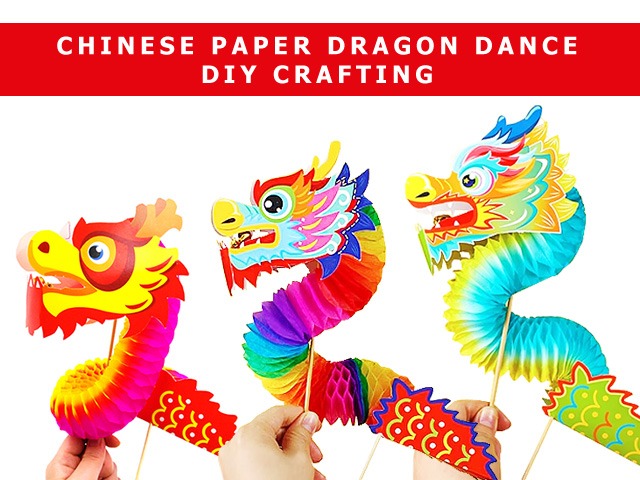 DIY Paper Chinese Dragon Dance New Year Festival Creative Crafting ...