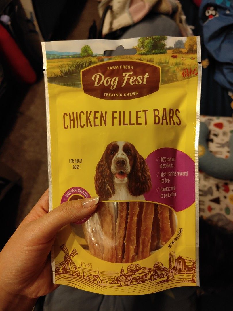 Dog Fest Chicken Fillet Bars, Pet Supplies, Pet Food on Carousell