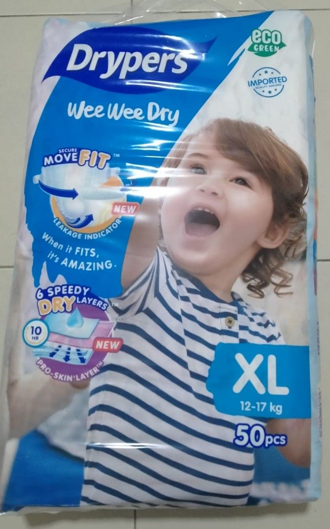 Drypers Wee Wee Dry XL, Babies & Kids, Babies & Kids Fashion on Carousell