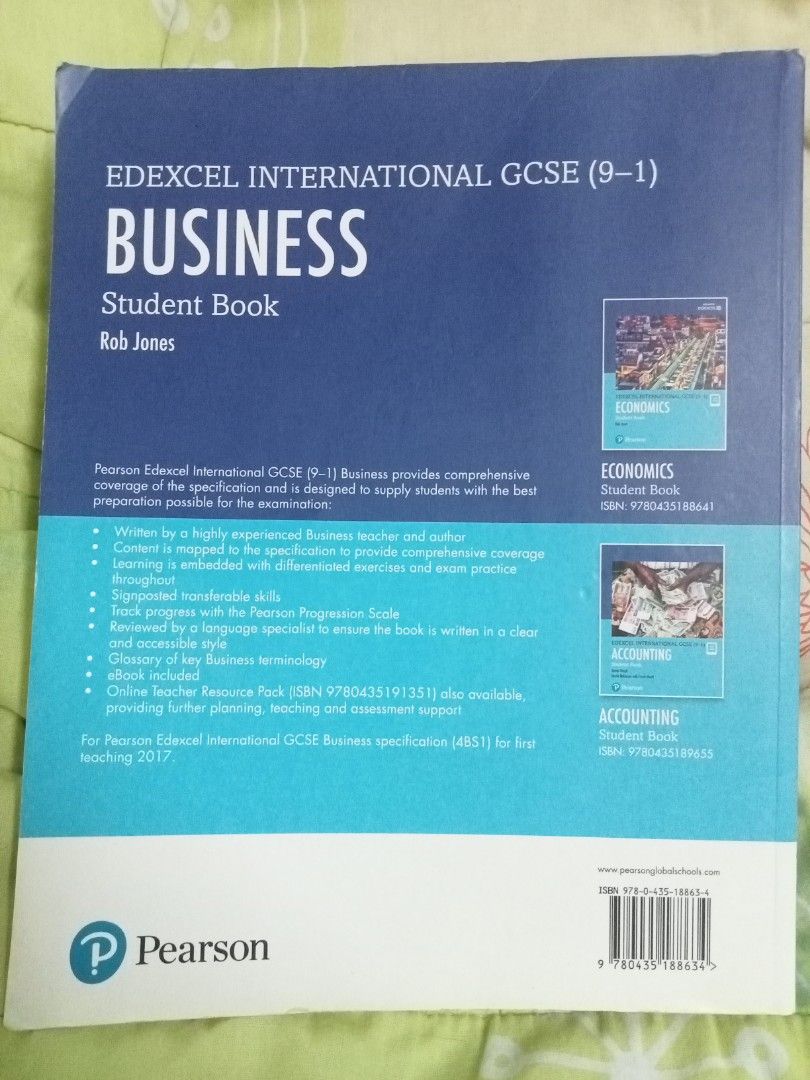 Edexcel IGCSE Business Textbook 9-1 Pearson, Hobbies & Toys, Books & Magazines, Textbooks on ...