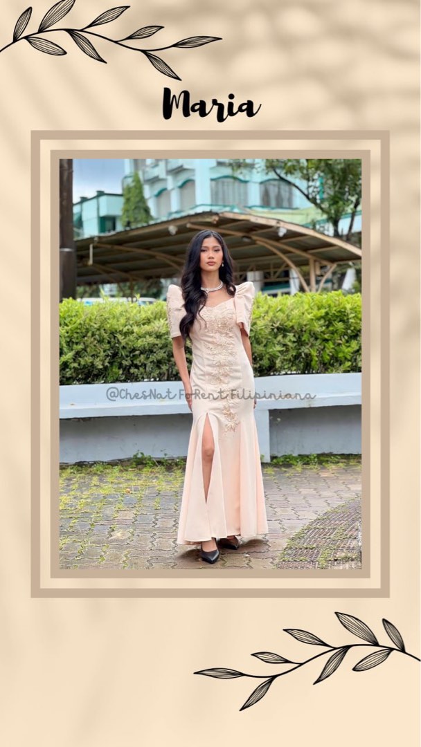 Filipiniana Gown For Rent, Women's Fashion, Dresses & Sets, Evening ...