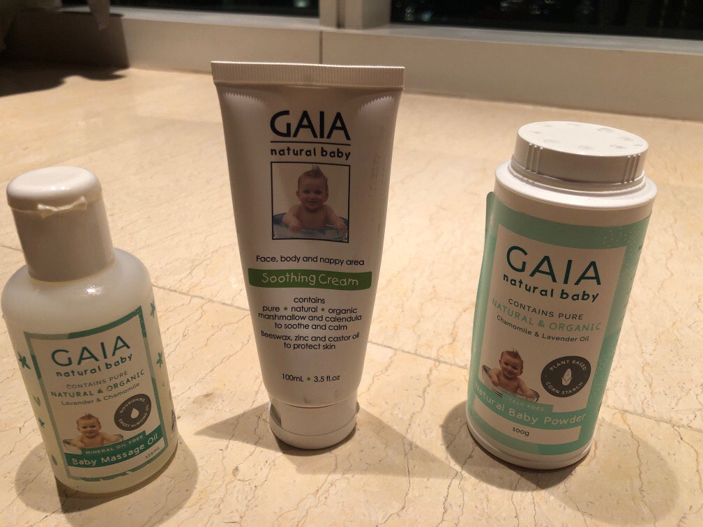 Gaia Baby Soothing Cream-Massage Oil-Powder, Babies & Kids, Bathing ...