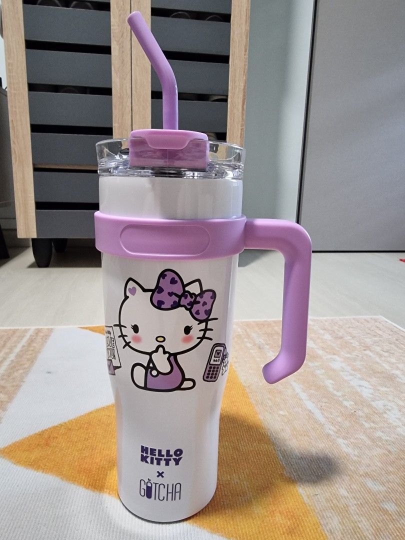 Gotcha X Hello Kitty tumbler, Furniture & Home Living, Kitchenware ...