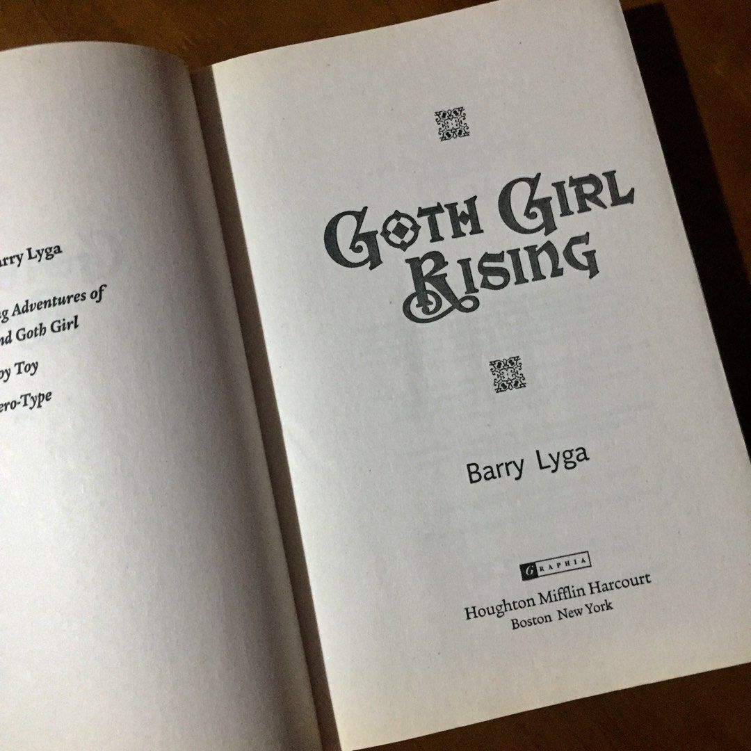 Goth Girl Rising by Barry Lyga (YA / Realistic Fiction / Coming of Age ...