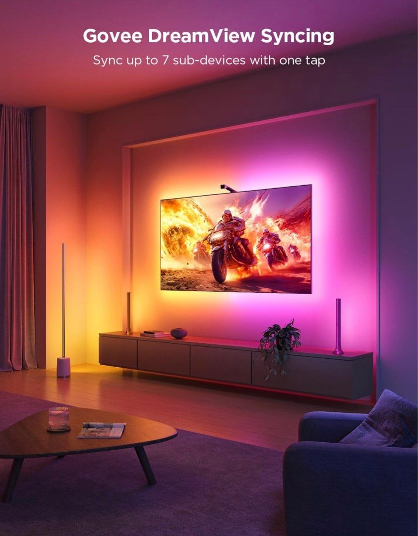 Govee TV T3 Lite 75-85 inch Backlight 5m, with Fish-eye Correction ...