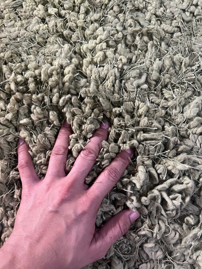 Green high pile carpet, Furniture & Home Living, Home Decor, Carpets ...