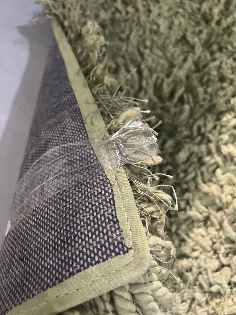 Green high pile carpet, Furniture & Home Living, Home Decor, Carpets ...