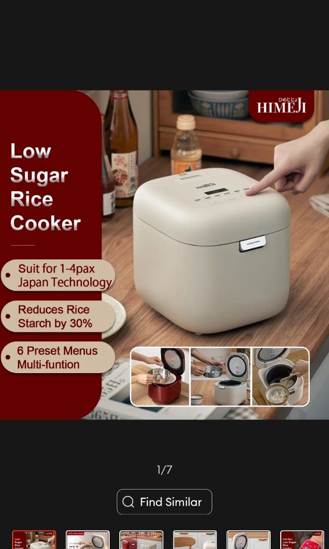 HIMEJI 1L Low sugar/ Low GI Rice Cooker | Latest Japan Patented ...