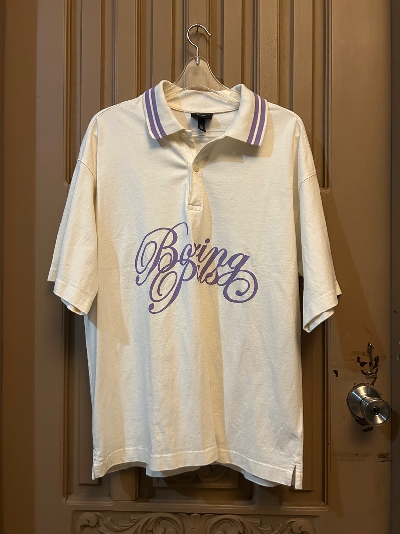 H&M Boring Pals Oversized Polo Shirt, Men's Fashion, Tops & Sets ...