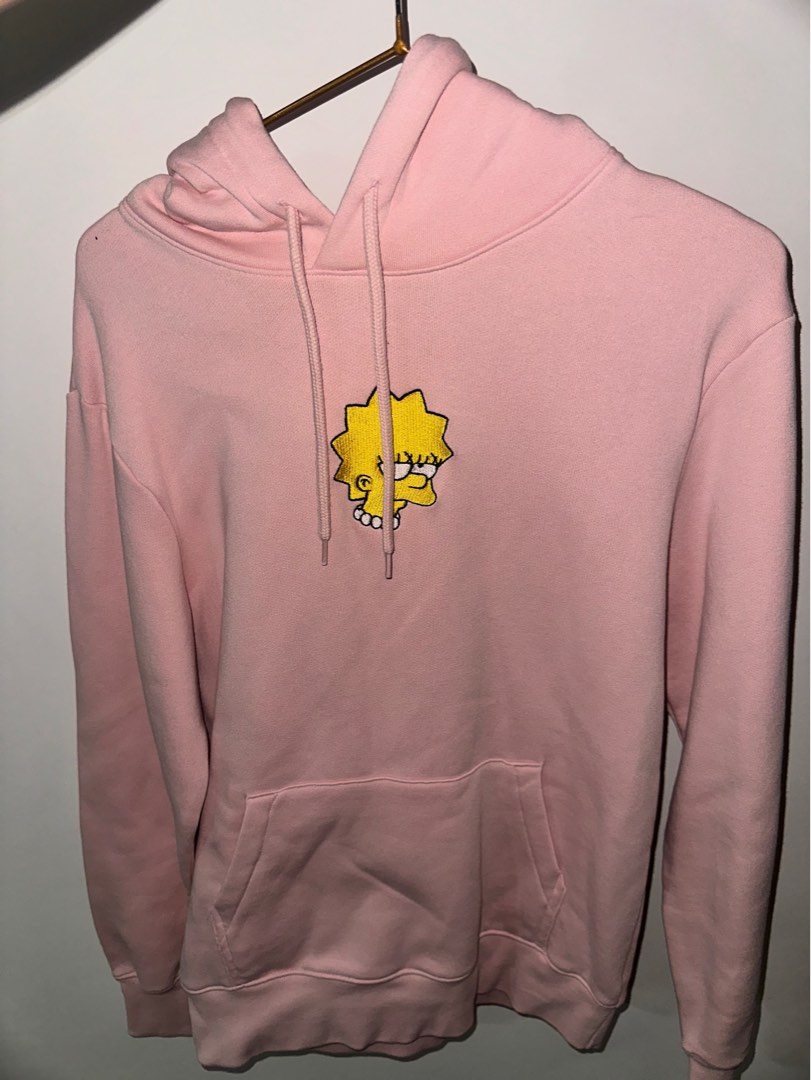 H&M Lisa Simpson Oversized Pink Hoodie, Women's Fashion, Coats, Jackets ...