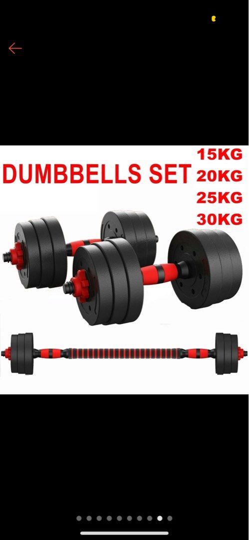 Home Gym Weights For Beginners 30kg, Sports Equipment, Exercise ...