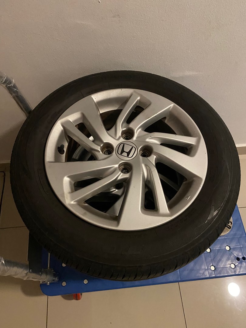 Honda Jazz Rim with free tires, Auto Accessories on Carousell
