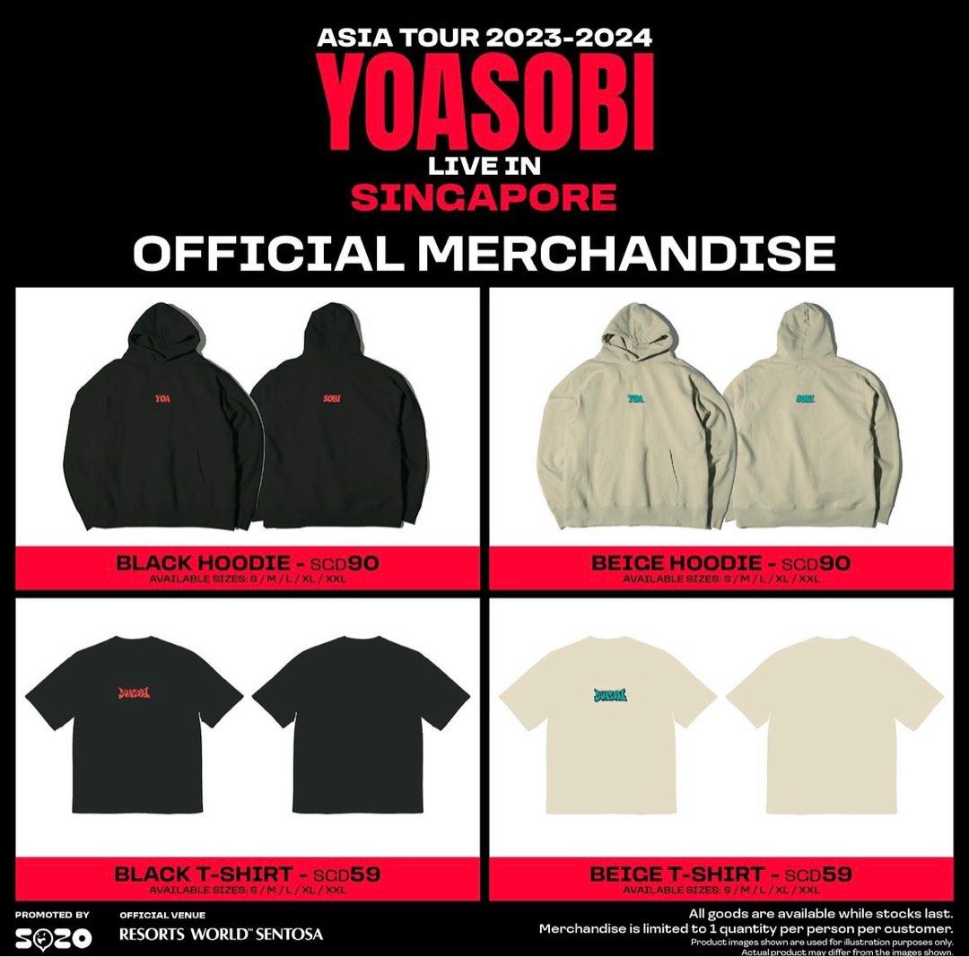 HTB yoasobi singapore concert merch, Hobbies & Toys, Memorabilia ...
