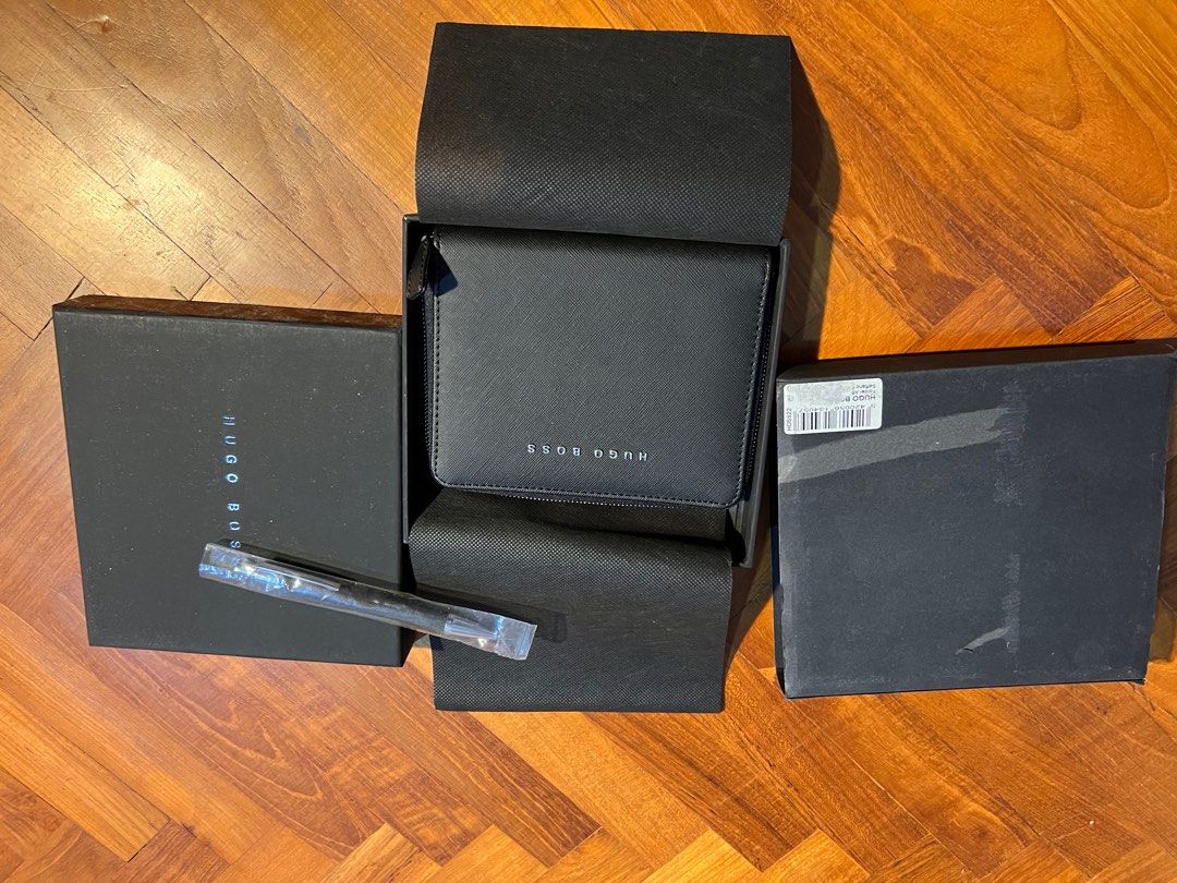 Hugo Boss note book and ballpoint pen, Luxury, Accessories on Carousell
