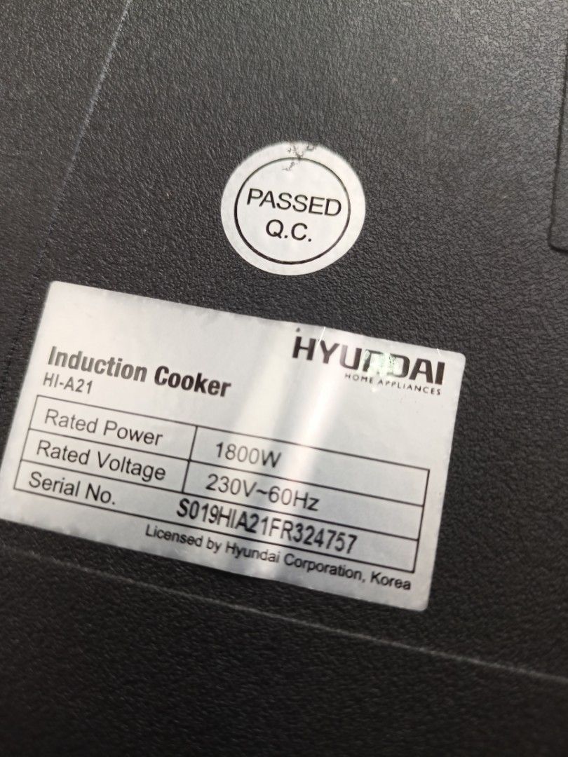 Hyundai Induction Cooker, TV & Home Appliances, Kitchen Appliances ...