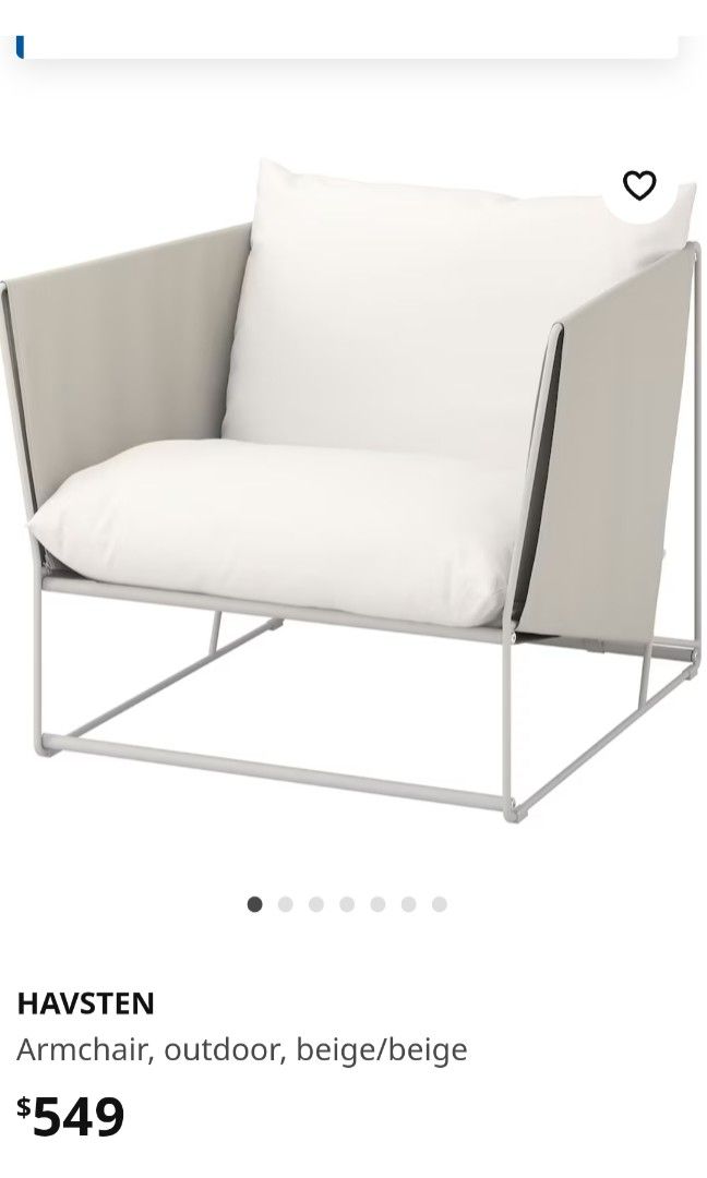 IKEA HAVSTEN armchair, Furniture & Home Living, Outdoor Furniture on ...