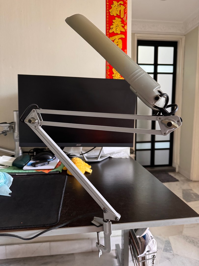 IKEA table mounting study lamp with extra light bulb, Furniture & Home ...