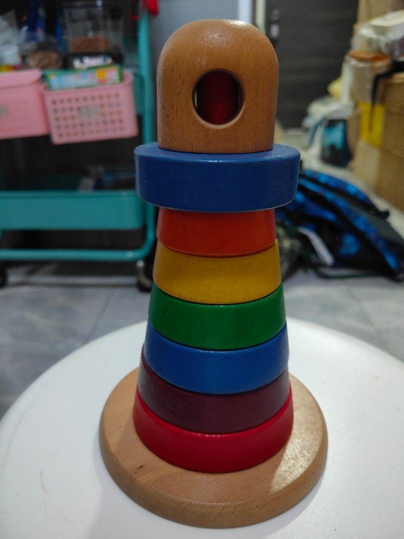 Ikea wooden stacking toy, Babies & Kids, Infant Playtime on Carousell
