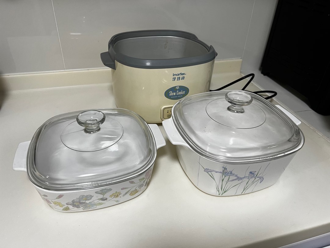 Imarflex Slow cooker w two pots, TV & Home Appliances, Kitchen ...