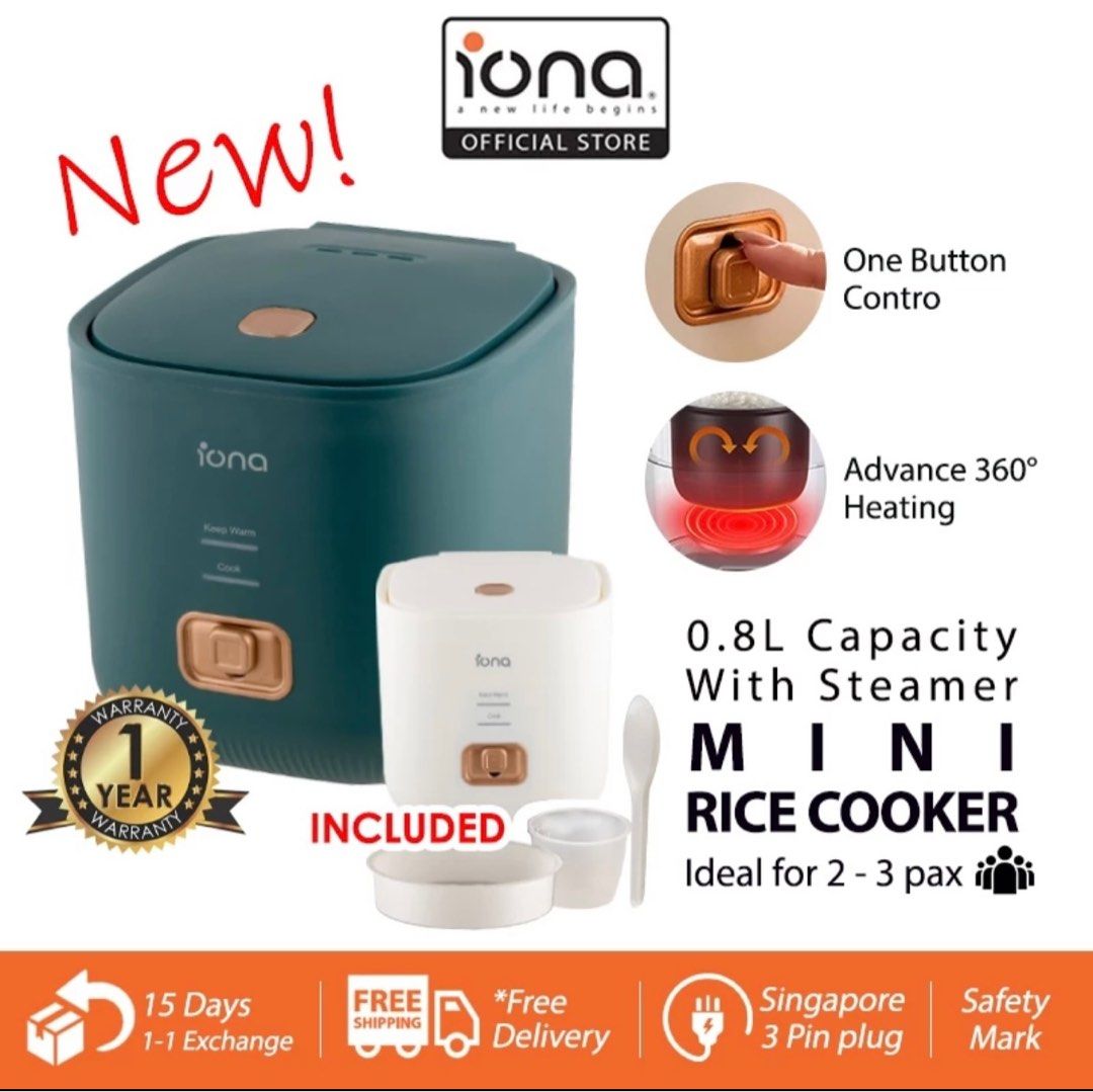 Iona Rice Cooker 0.8L, TV & Home Appliances, Kitchen Appliances ...