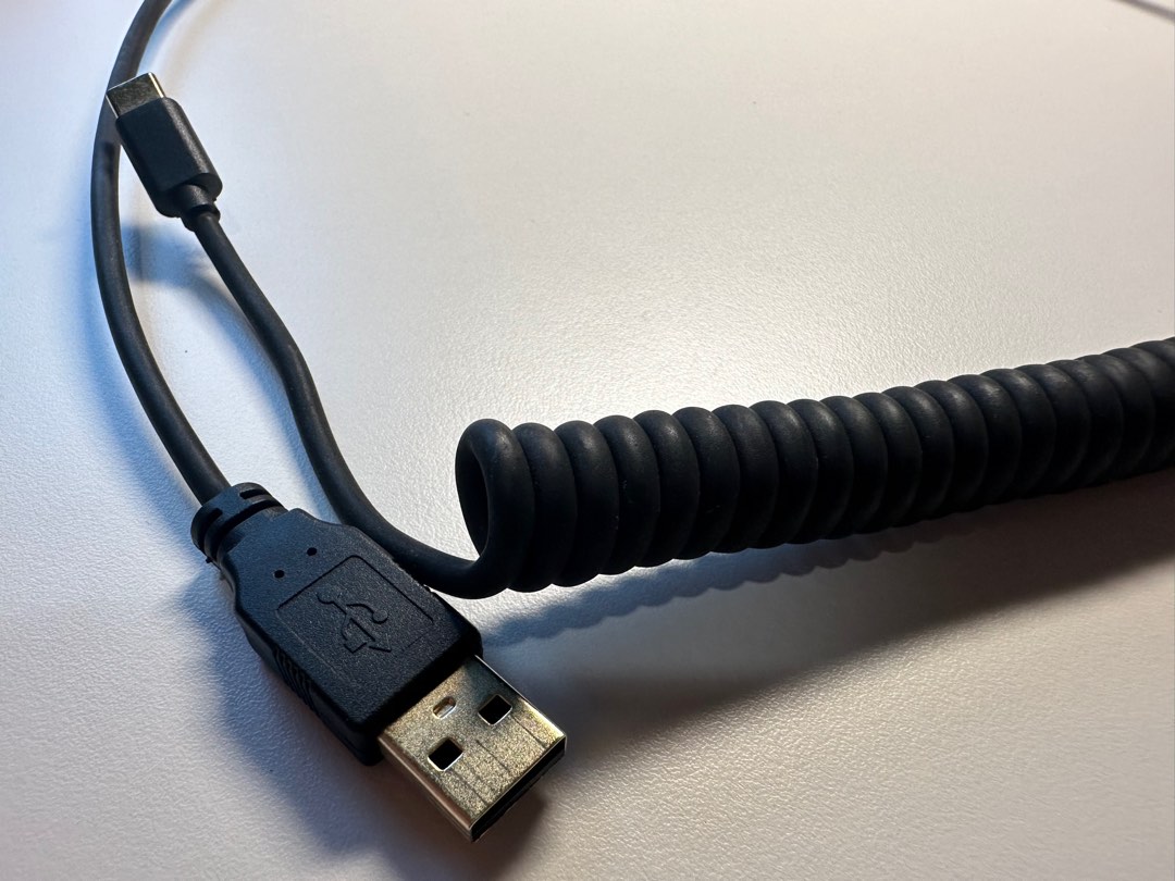 Keyboard coiled cable Black, Computers & Tech, Parts & Accessories ...