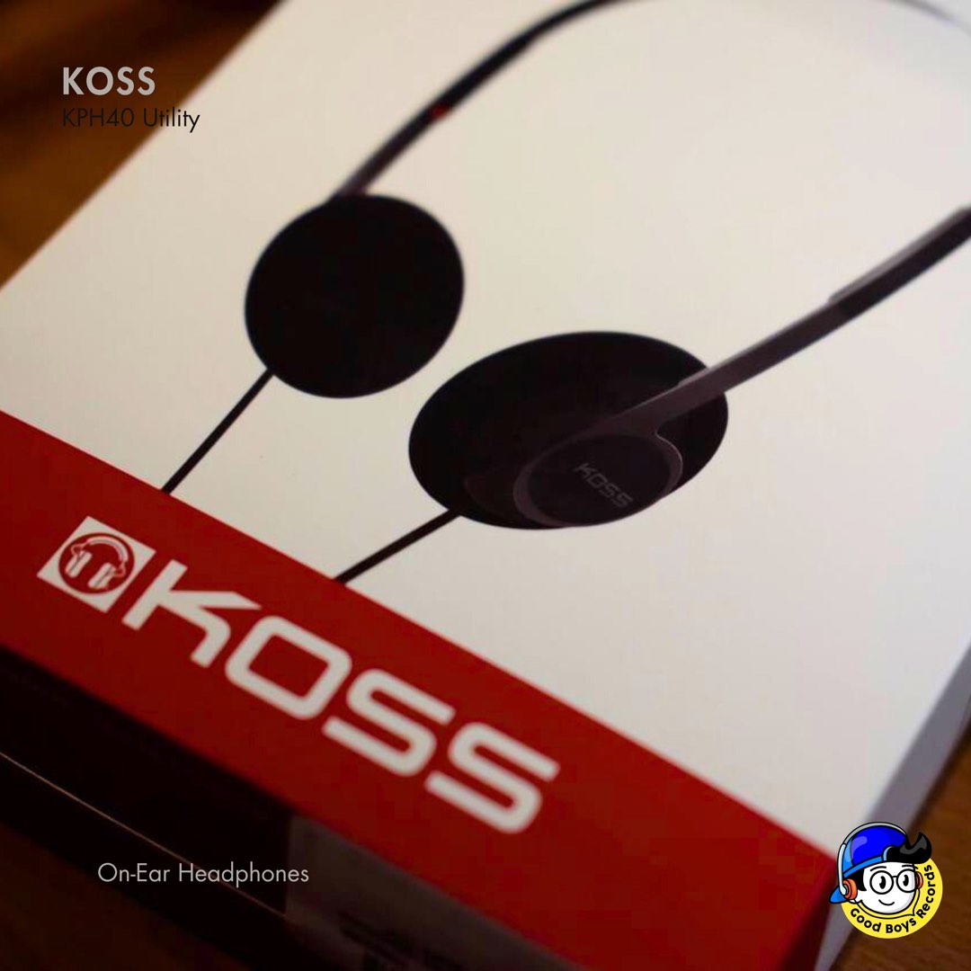 KOSS KPH40 Utility On-Ear Headphones Black (Detachable Interchangeable ...