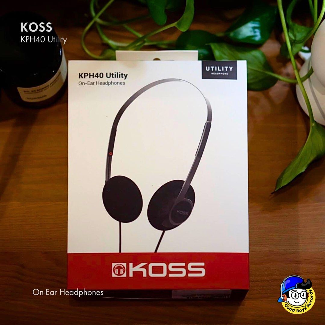 KOSS KPH40 Utility On-Ear Headphones Black (Detachable Interchangeable Cord System), Audio ...