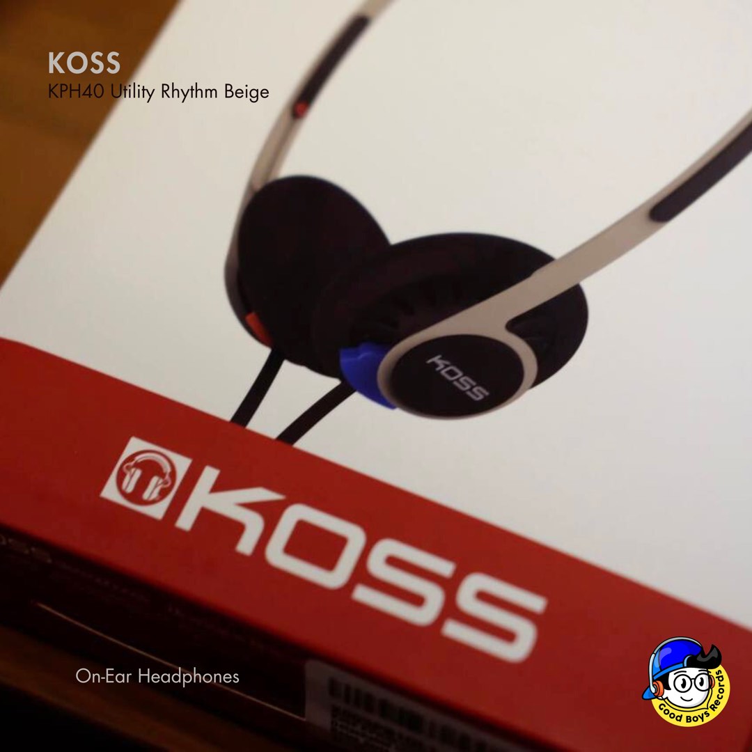 KOSS KPH40 Utility Rhythm Beige On-Ear Headphones (Detachable ...
